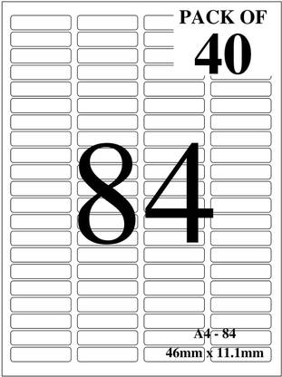 True-Ally A4 Size White Self Adhesive Label/Sticker for Printer (Inkjet ...