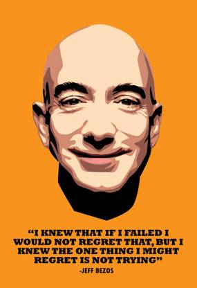 Jeff Bezos Motivational Poster for Room & Office (13 inch X 19 inch ...