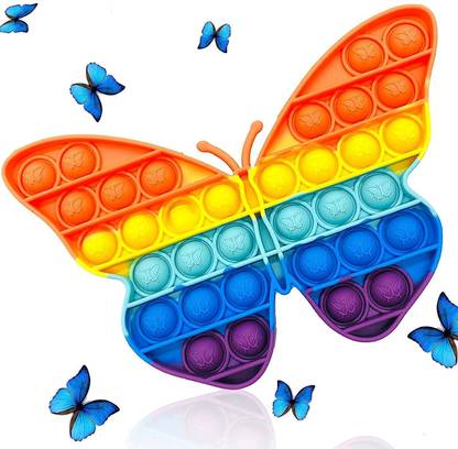 Galactic New Butterfly Pop It Butterfly Rainbow Fidget Toy Push Pop ...