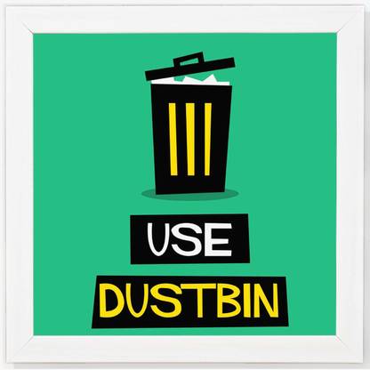 Use dustbin - Humour White Framed Wall Paper Print - Humor posters in ...
