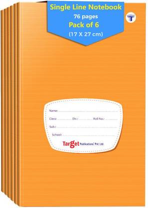 Target Publications Notebooks Single Line | Writing Copy | 76 Pages ...