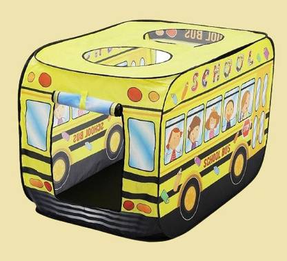 Toy Express Kids Foldable and Portable Pop Up School Bus Tent House ...