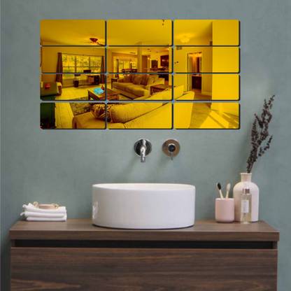 SWATI ART GALLERY 12 Frame Golden-358 Medium Self Adhesive Sticker ...