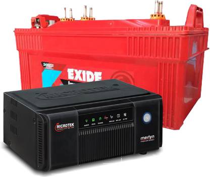 EXIDE IKST1500+ MICROTEK UPS SW MERLYN 1250 Tubular Inverter Battery ...