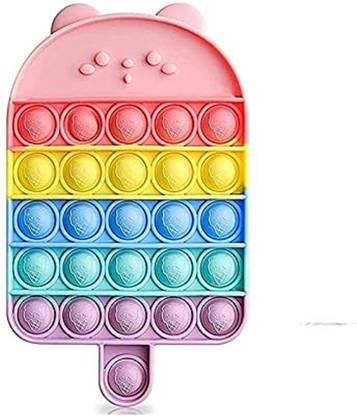 FLICK IN PopIt Fidget Toy, Silicone Push Popit Squeeze Anxiety Stress ...