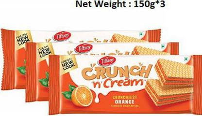 Tiffany )Crunch n Cream Wafer - Orange Flavour - 150 g (Pack of 3 ...