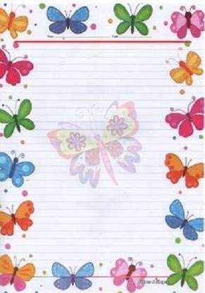 Flipkart.com | DSR One Side Ruled Designer Sheets One side A4 Size ...