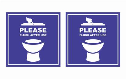 Color Crafts 22.86 cm Please Flash After Use Poster Design Self ...