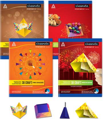 Classmate 3D Craft Notebooks, 240 mm X 180 mm, Book-size Notebook ...