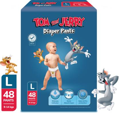 TOM & JERRY Diaper Pants with Wetness Indicator - L - Buy 48 TOM ...