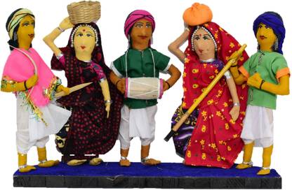 tribes india Adiwasi Gudda Gudiya (Set of 5) Decorative Showpiece - 15 ...