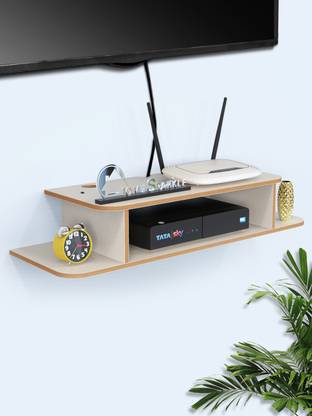 HOME SPARKLE Wooden Set Top Box Stand/DTH Stand/WIFI Router Stand,Wall ...