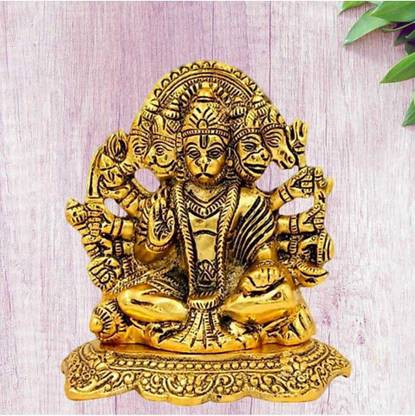 Indra Art Collection Hanuman ji Metal Statue,Panchmukhi Hanuman Murti ...