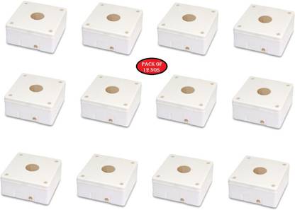 EXPERTRONICS PVC Junction Box FOR CCTV CAMERA (PACK OF 12) Square ...