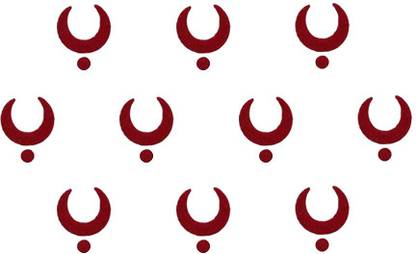 Comet Busters Traditional Red Moon Bindis With Red Dot (8mm) (BV1150 ...