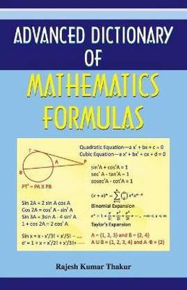 Advanced Dictionary of Mathematics Formulas - Dictionary Book for All ...