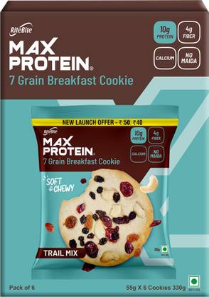 RiteBite Max Protein Max Protein Cookies – Trail Mix [Pack of 6 ] 7 ...