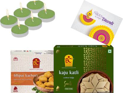 BHIKARAM CHANDMAL - Diwali Gifts Combos - Kaju Katli 400Gm - Lilliput ...