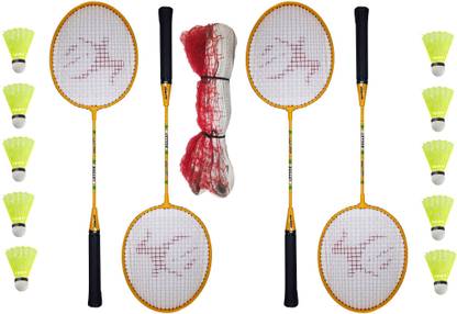 ROXON Bullet WIDE BODY RACKET 4 PCS WITH 10 PCS Shuttlecock 1 Badminton ...