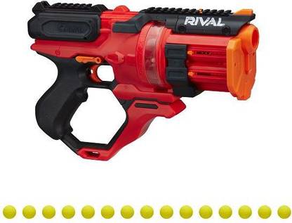 Nerf Rival Roundhouse XX-1500 Red Blaster, Clear Rotating Chamber Loads ...