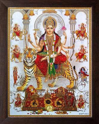 CRAFTSCORNER DURGA MAA NAV ROOP PHOTO FRAME | DURGA MAA PHOTO FRAME ...