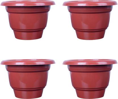 spyLove Plastic Gamla (Brown) (20 CM ) Plant Container Set Price in ...