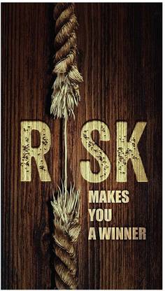 Motivational Quote poster Risk Makes you a winner Paper Print - Quotes ...