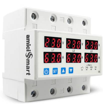 amiciSmart 3-Phase Automatic Over/Under Voltage Protector with Auto ...
