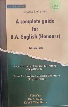 A Complete Guide For B. A. English (Honours) 1st Sem: Buy A Complete ...