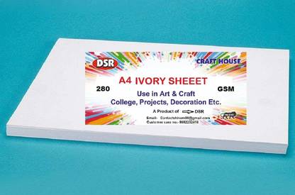 Flipkart.com | DSR A3 Size ivory 100 sheet 400 GSM Ivory Sheet Super ...