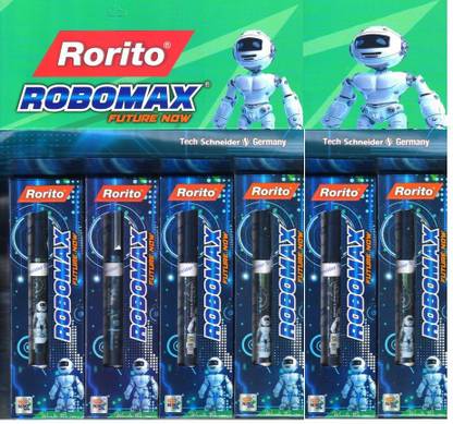 Rorito Robomax Pen 5 Blue 5 Black&5 Blue Refills &1 FirstClick Pad 10 ...