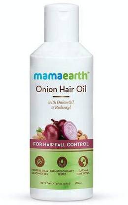 MamaEarth Onion Hair Oil for Hair Growth & Hair Fall Control with Redensyl 150ml Hair Oil ...