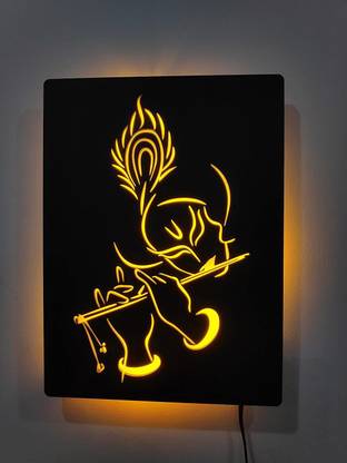 Trigica Krishna Backlit 3D Modern LED Light Wall Hanging Art for Living ...