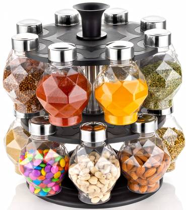 HONEBLE SUPER MART 360° Revolving Spice Rack Masala Rack Spice Box ...