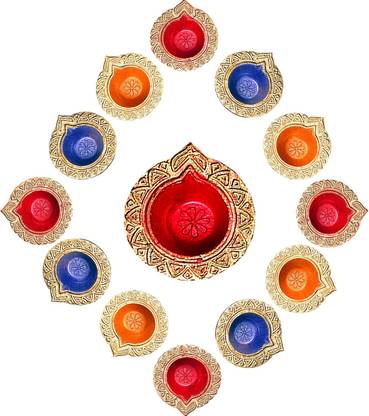 AYOG Diya for Diwali /Terracotta Decorative Oil Mitti Diyas - Set of 12 ...