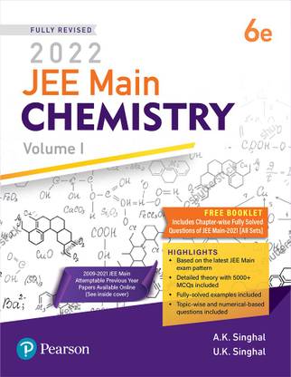 JEE Main Chemistry 2022 Vol 1|Sixth Edition| By Pearson: Buy JEE Main ...
