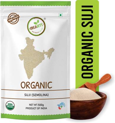 ORGABITE Organic Suji / Semolina (Vacuum Packed) Pack of 3 (500g Each ...