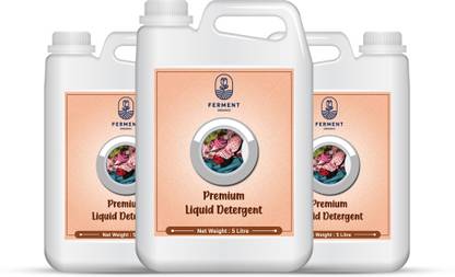 FERMENT ORGANICS Premium Liquid Detergent 15 Ltr (Pack of 3) Floral ...