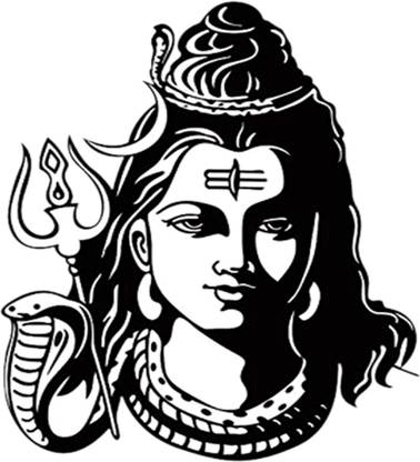 Divine studio lord shiva Wall Sticker Standard Size -46cmx25cm Color ...