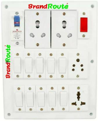 brandroute Anchor power Extension Board Fitted with-1 Sockets(6Amp),10 ...