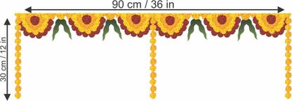 Color Crafts DIWALI DECORATIVE FLOWER MALA STICKER Large Self Adhesive ...