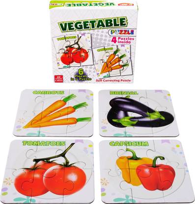lefan Play & Learns-Fruits & Vegetables puzzles for kids, first Jigsaw ...