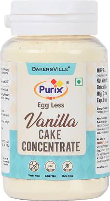PURIX Premium Eggless Concentrate Vanilla Cake Mix | Egg-Less | Vegan ...