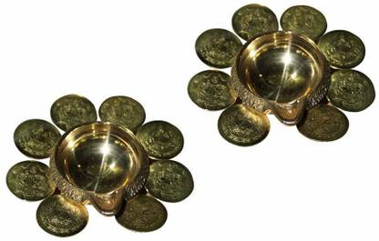 cool boss Ashta Kubera Vilakku Lakshmi Deepam, Brass, Oil Puja Lamp ...