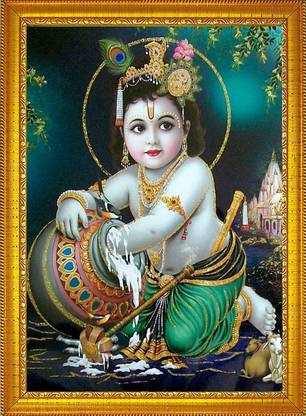 CRAFTSCORNER Lord Krishna Photo Frame Religious Frame Price in India ...
