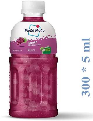 Mogu Mogu Grape Juice Drink With Nata De Coco(Gotta Chew!) 300*5ml ...