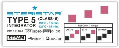 Steristar Autoclave Chemical Indicators Class 5 (STEAM) First Aid Tape ...