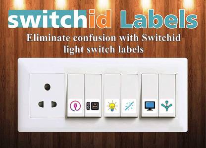 MERKEL 150 pcs / Switch Identification Sticker for Home Office Hospital ...