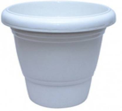 GTC GTC Fancy Planter ( 24 Inch -White ) Plastic Pot Planter for Indoor ...