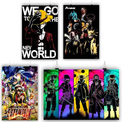 One piece combo poster 1649 Paper Print - Animation & Cartoons posters ...